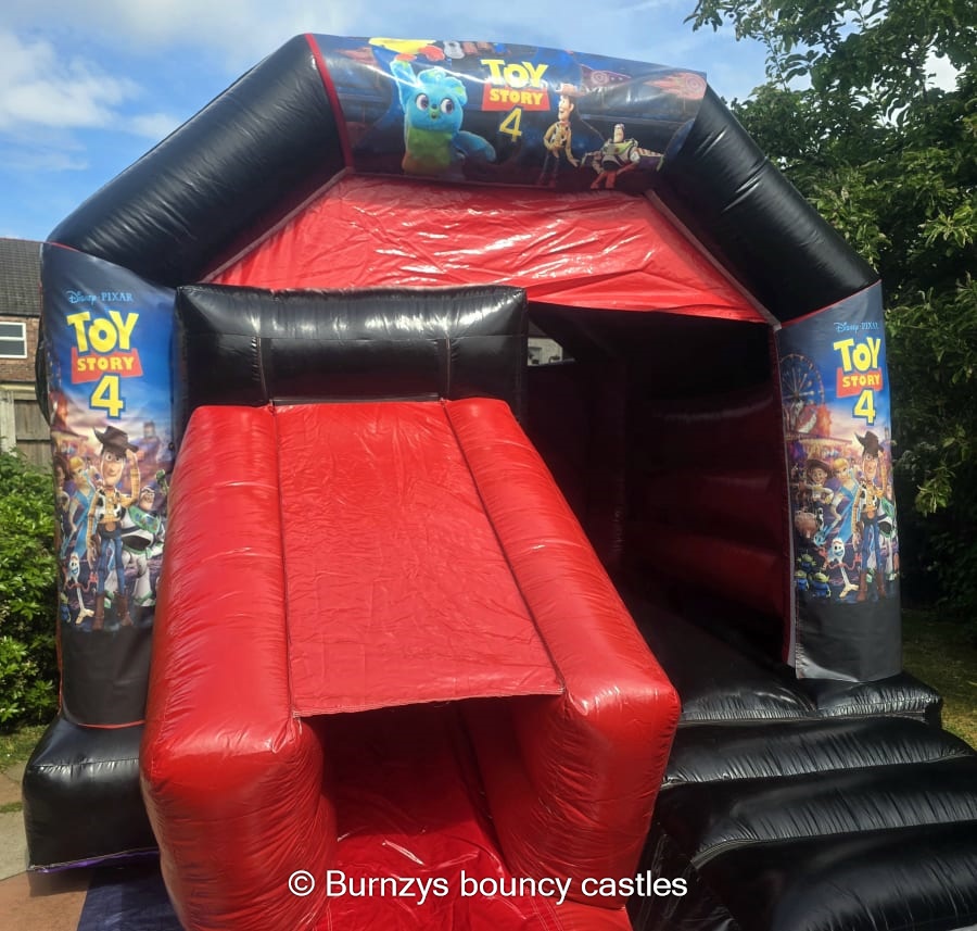 12x18ft Red Front Slide - Toy story 4 theme - Bouncy Castle Hire in ...